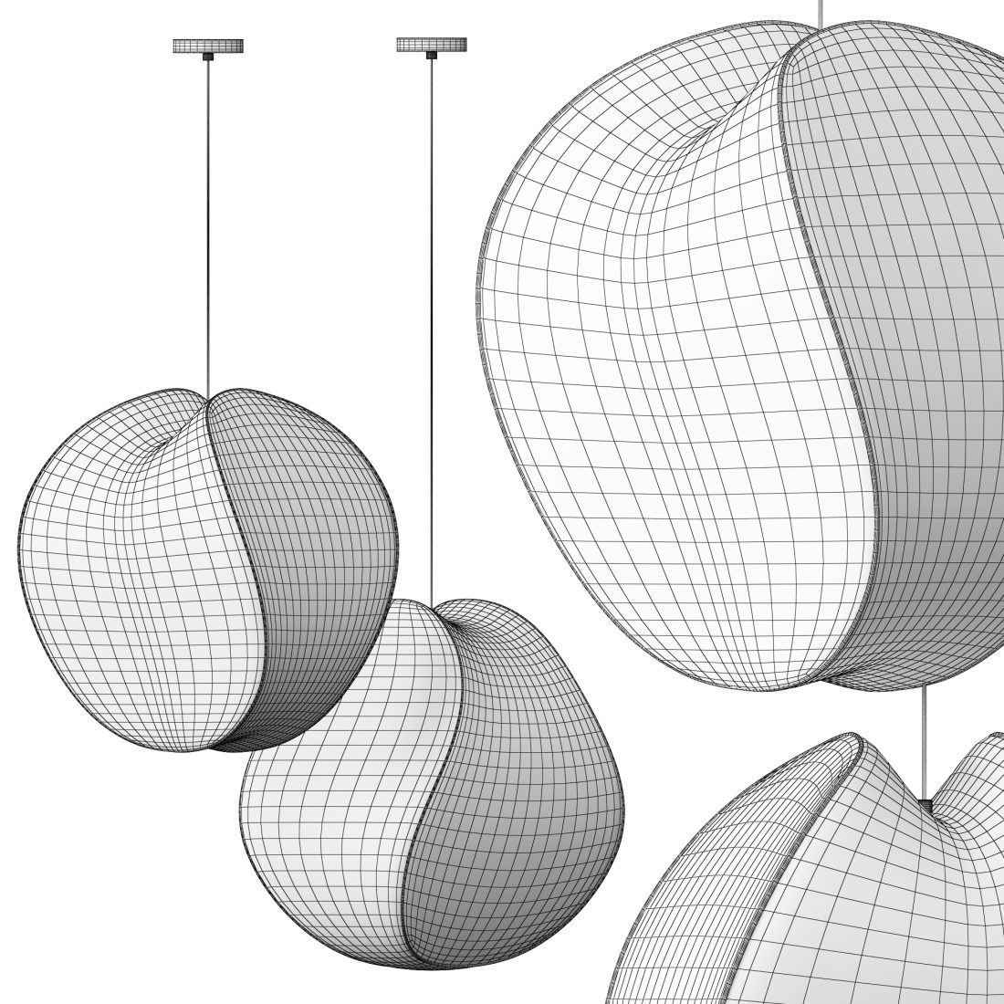 Equinox Pendant Lights - 3D Model for VRay