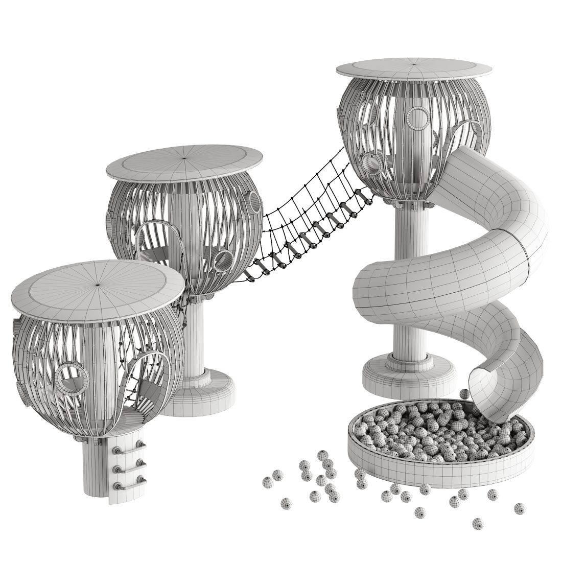 Children's Play Area 2 - 3D Model for VRay, Corona