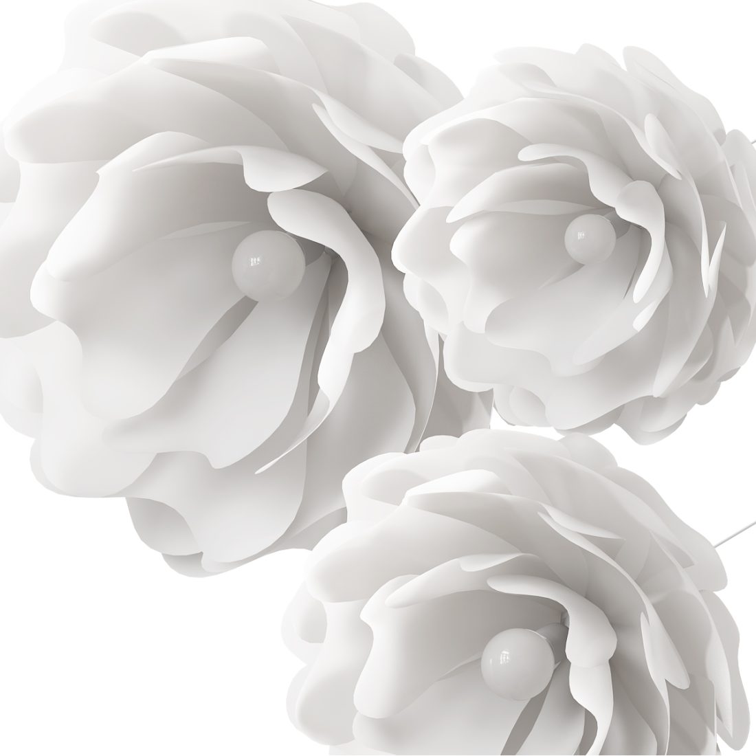 Flower Shaped Pendant Lamp 3D Model for VRay | CGMood