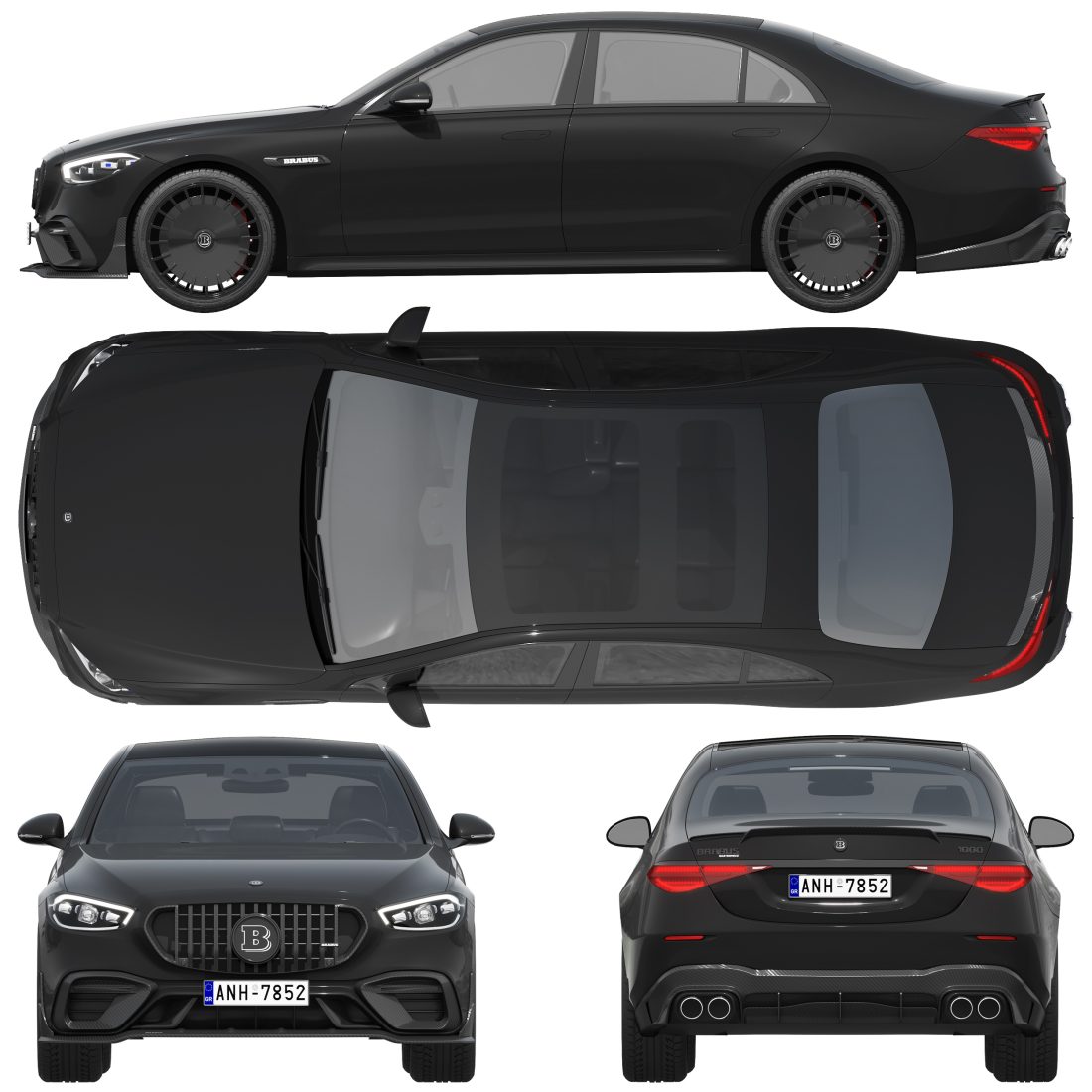 Brabus 1000 Bichromatic AMG S63 3D Model for Corona | CGMood
