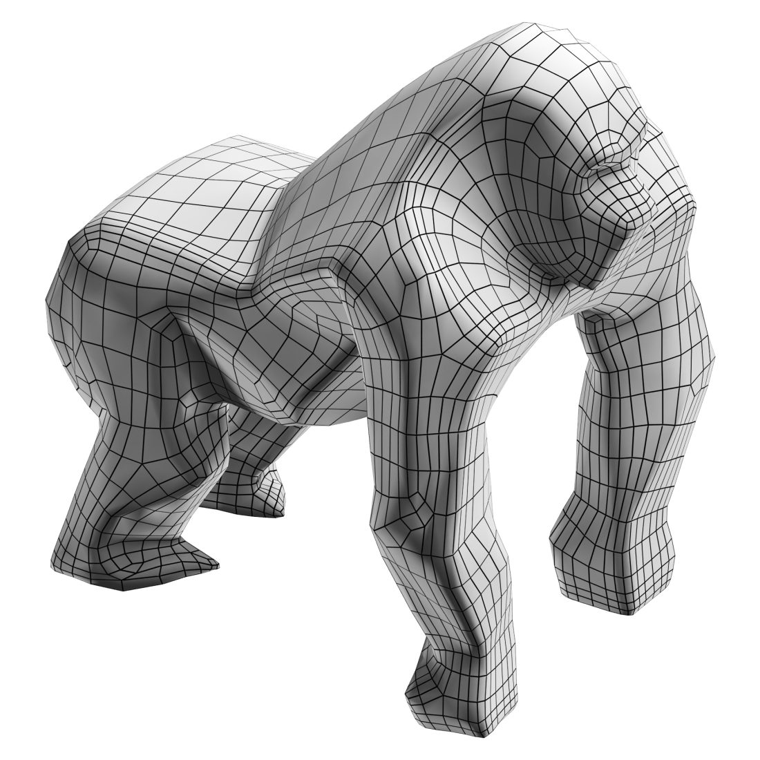 Gorilla - 3D Model for VRay, Corona