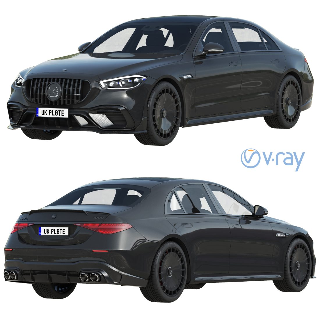 Brabus 1000 Bichromatic AMG S63 3D Model for VRay | CGMood