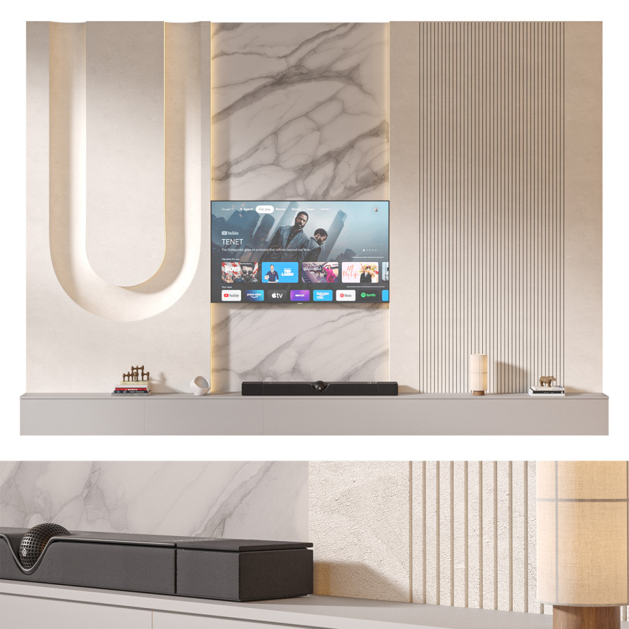 Tv Wall Set 32 - 3D Model for VRay, Corona