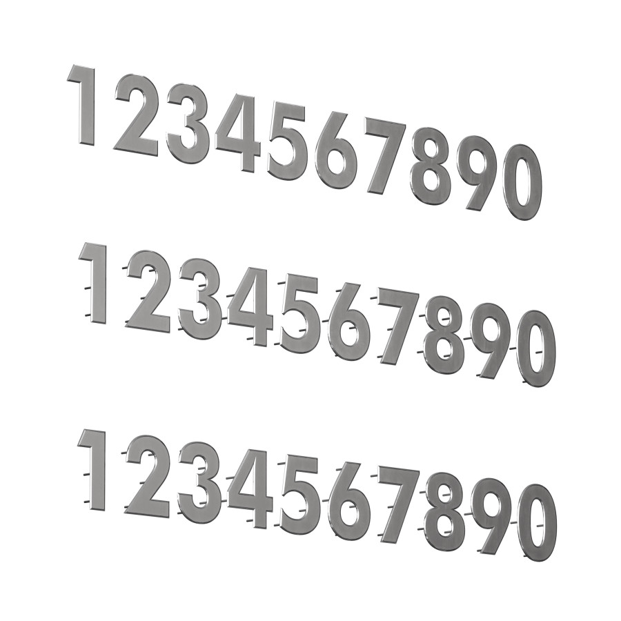 Metal Numbers Metal Number With Backlight - 3D Model for FStorm, VRay ...