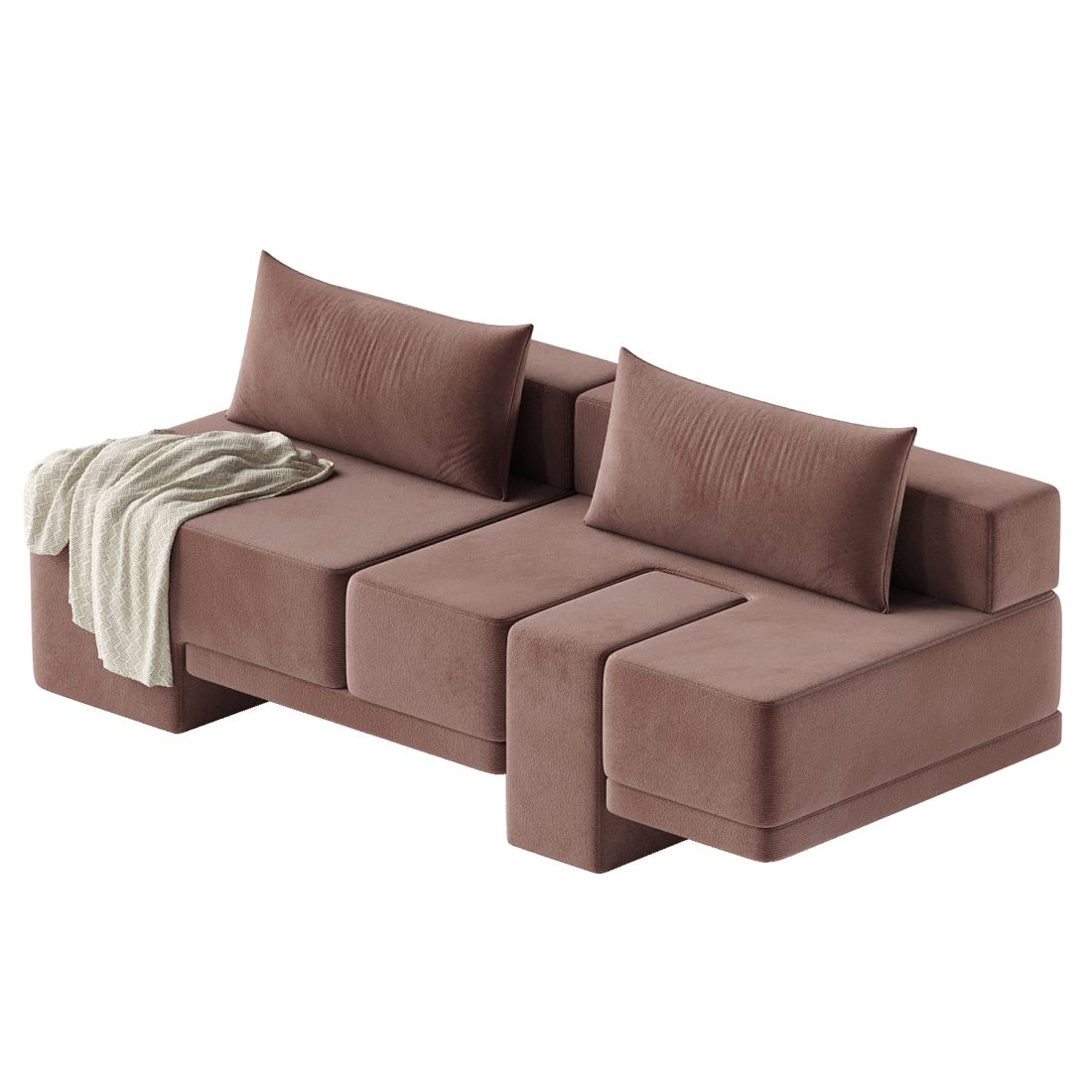 Sarsen Armless Sofa - 3D Model for VRay, Corona