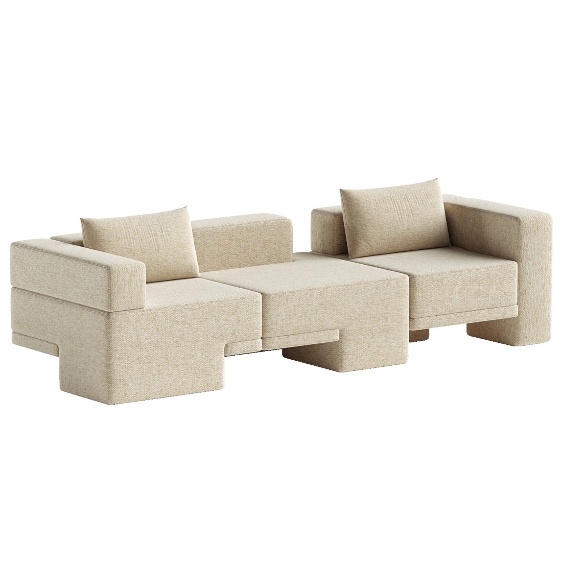 Sarsen 3 Seater Sofa - 3D Model for VRay, Corona