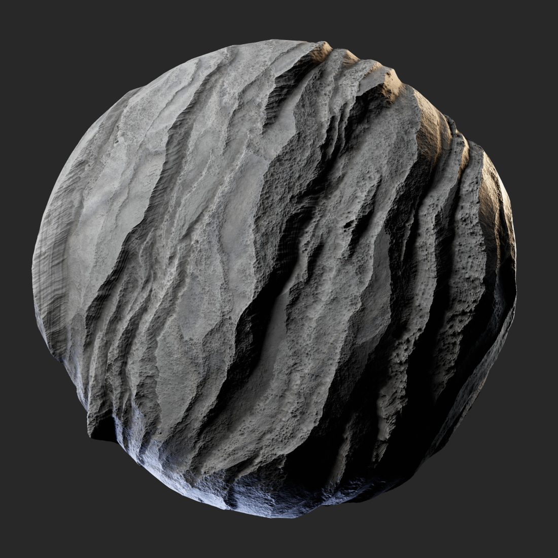 H131 Rock Cliff | PBR | 4K | Seamless | +SBSAR - 3D Model for VRay, Corona