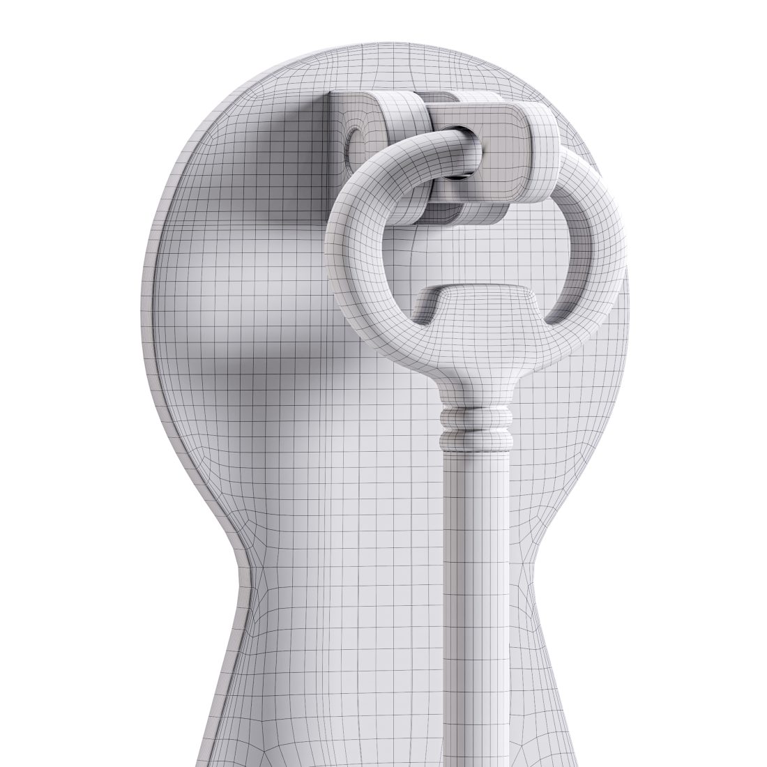 Door Knocker Black Cast Iron Key 3D Model for Corona | CGMood