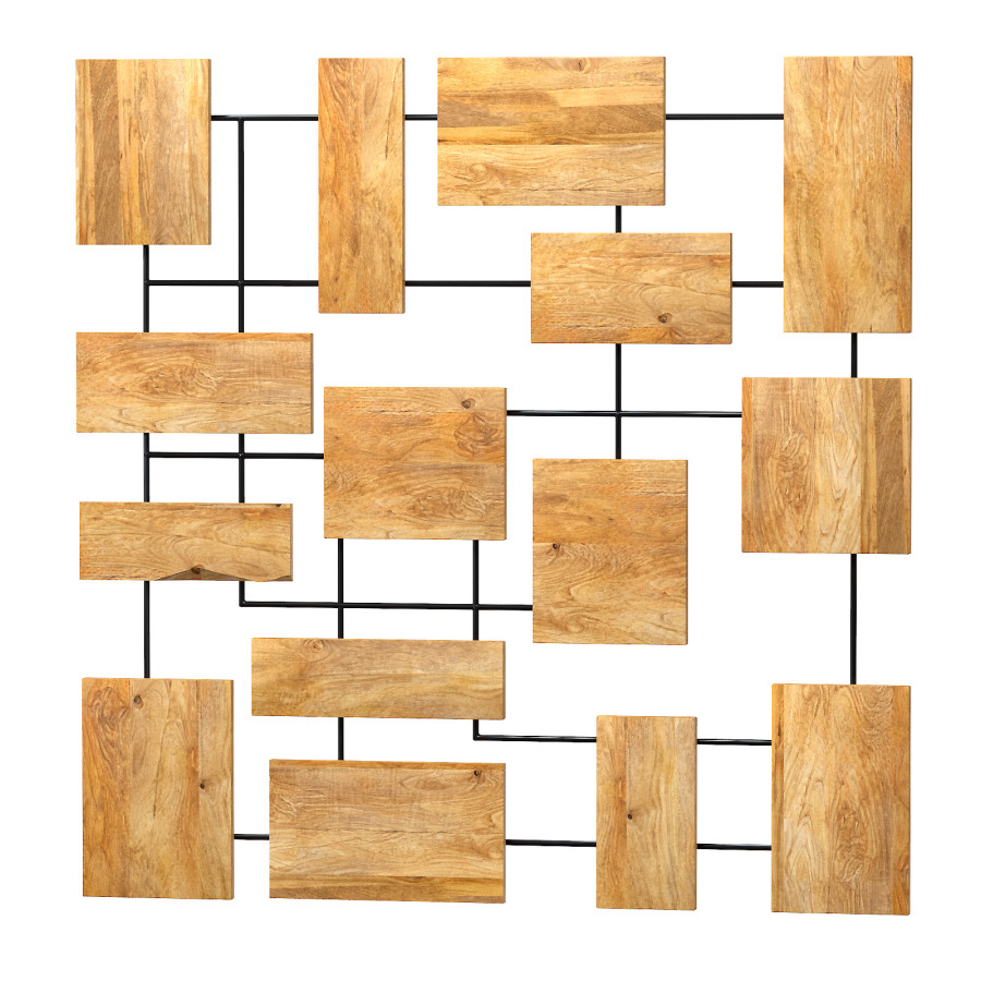 Decorative Wall Panel With Mango Wooden Elements - 3D Model for VRay ...