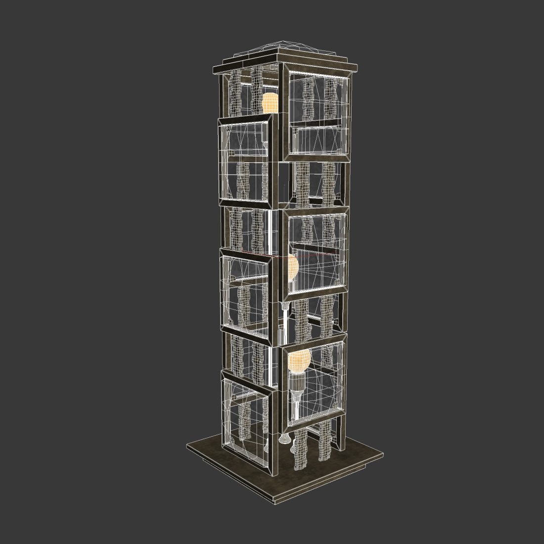 Stillux Decorative Tower Floor Lamp - 3D Model for VRay