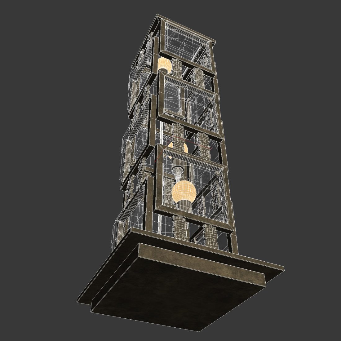 Stillux Decorative Tower Floor Lamp - 3D Model for VRay