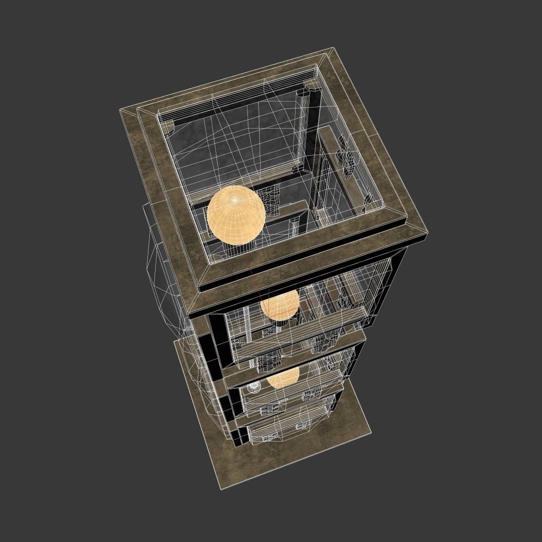 Stillux Decorative Tower Floor Lamp - 3D Model for VRay