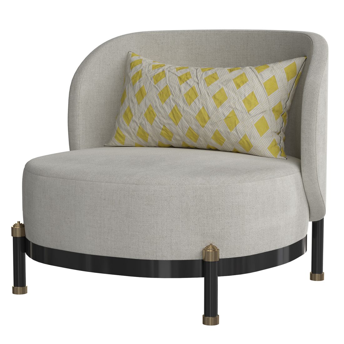 Armchair Grayson - 3D Model for VRay, Corona