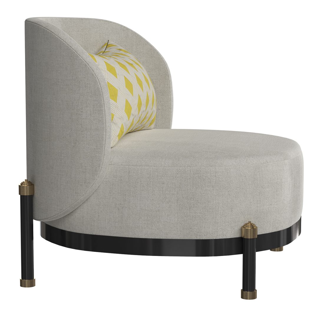 Armchair Grayson - 3D Model for VRay, Corona