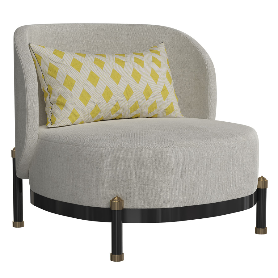 Armchair Grayson - 3D Model for VRay, Corona
