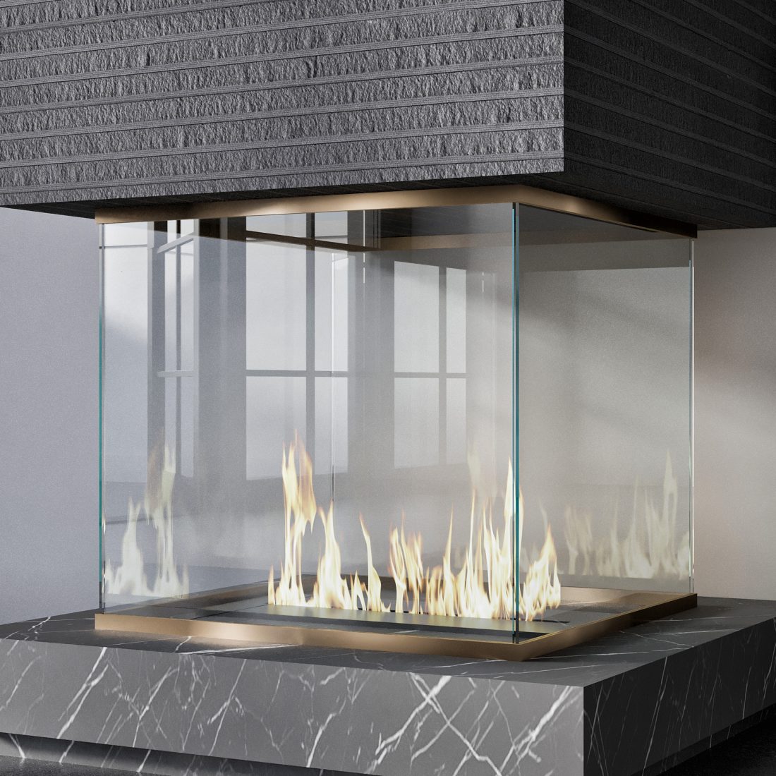 Fireplace No19 3D Model for VRay, Corona | CGMood