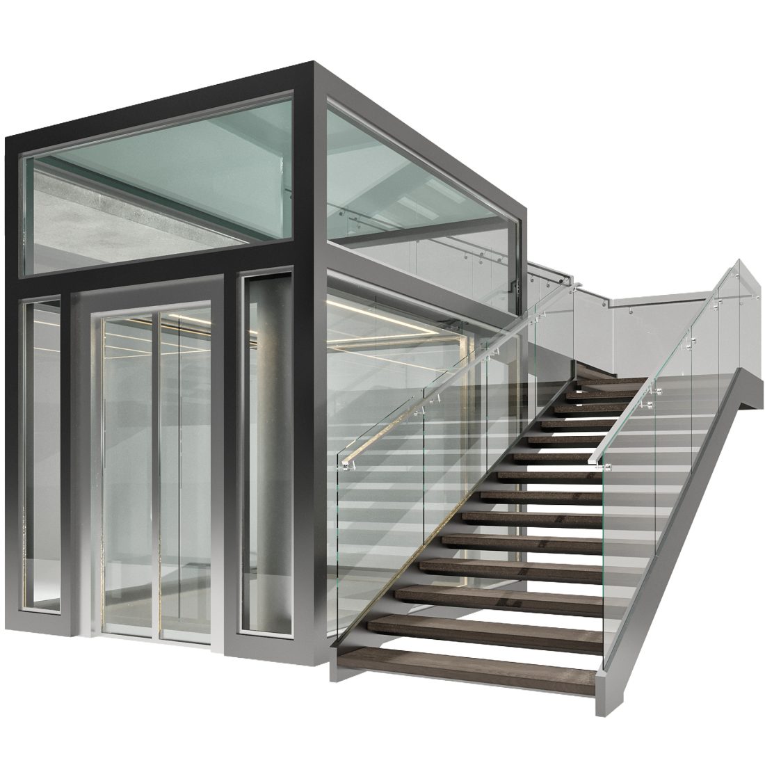 Elevator&stair No10 3D Model for VRay, Corona | CGMood