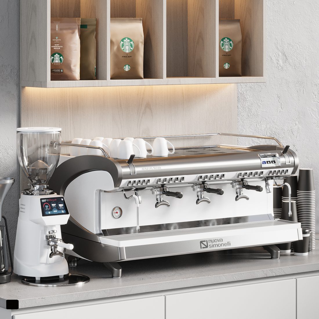Coffee Bar 09 - 3D Model for VRay, Corona