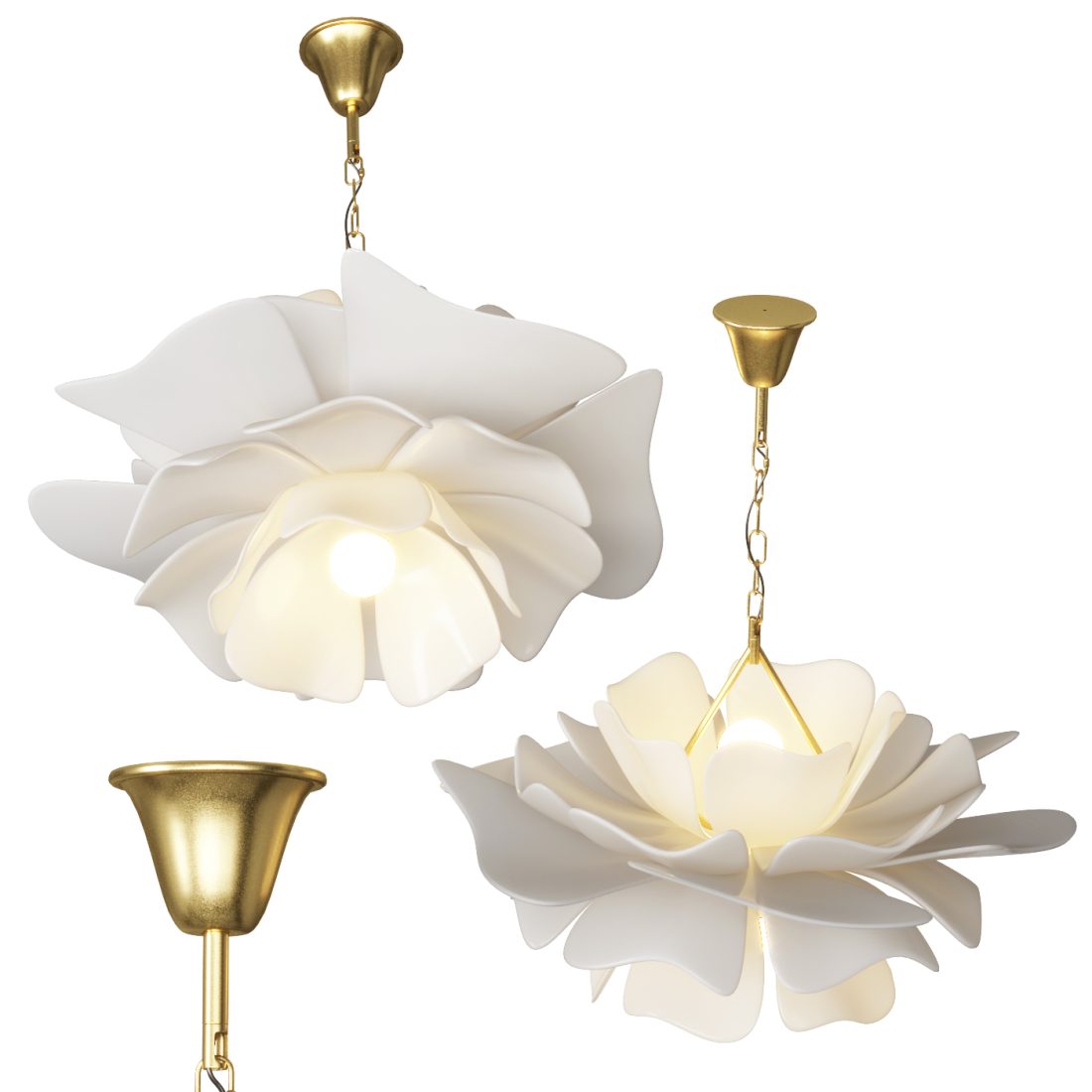 Acrylic Flower Pendant Lighting 3D Model for VRay | CGMood