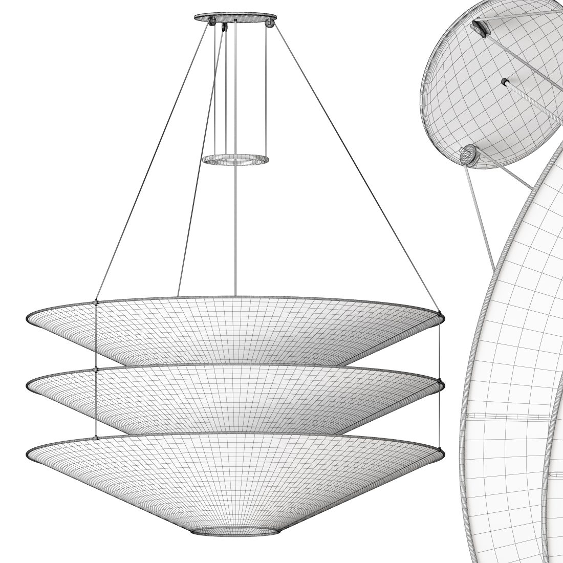 Ingo Maurer Floatation Pendant Light - 3D Model for VRay