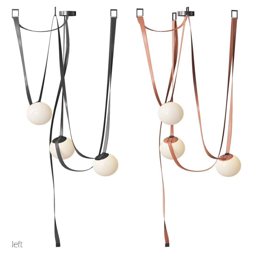 Vibia Plusminus Leather Pendant Light - 3D Model for VRay