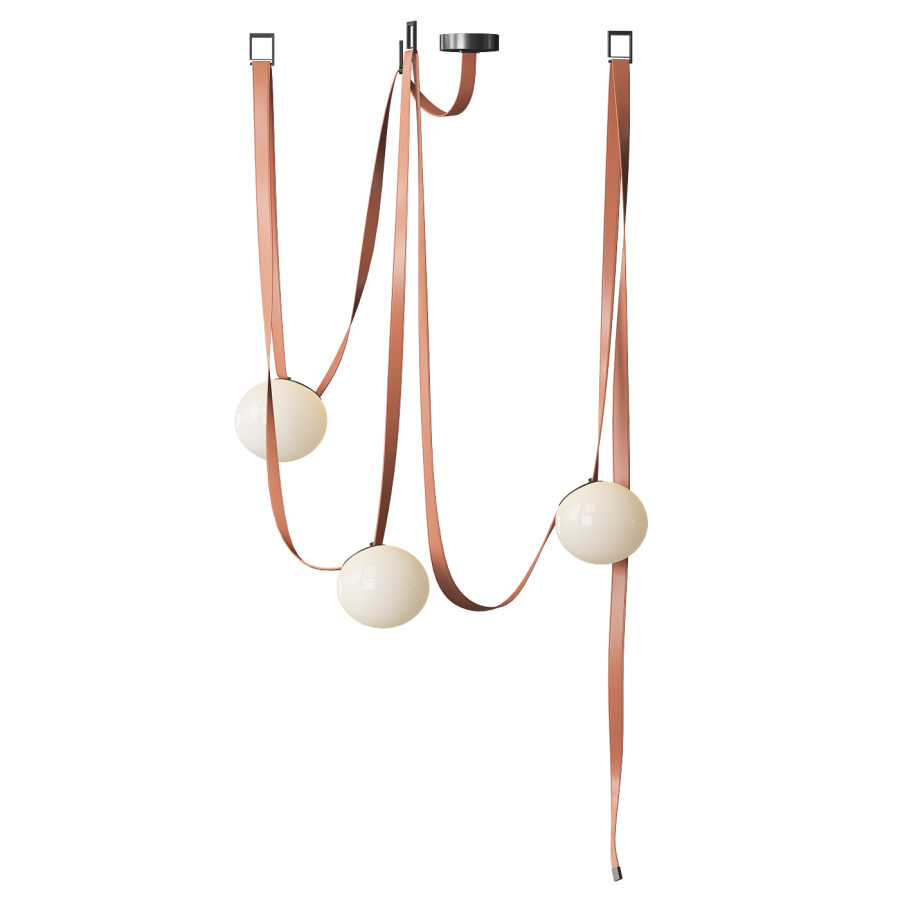 Vibia Plusminus Leather Pendant Light - 3D Model for VRay