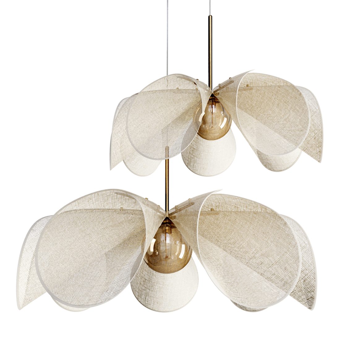 Boho Shape Fiber Pendant Light 3D Model for VRay, Corona | CGMood