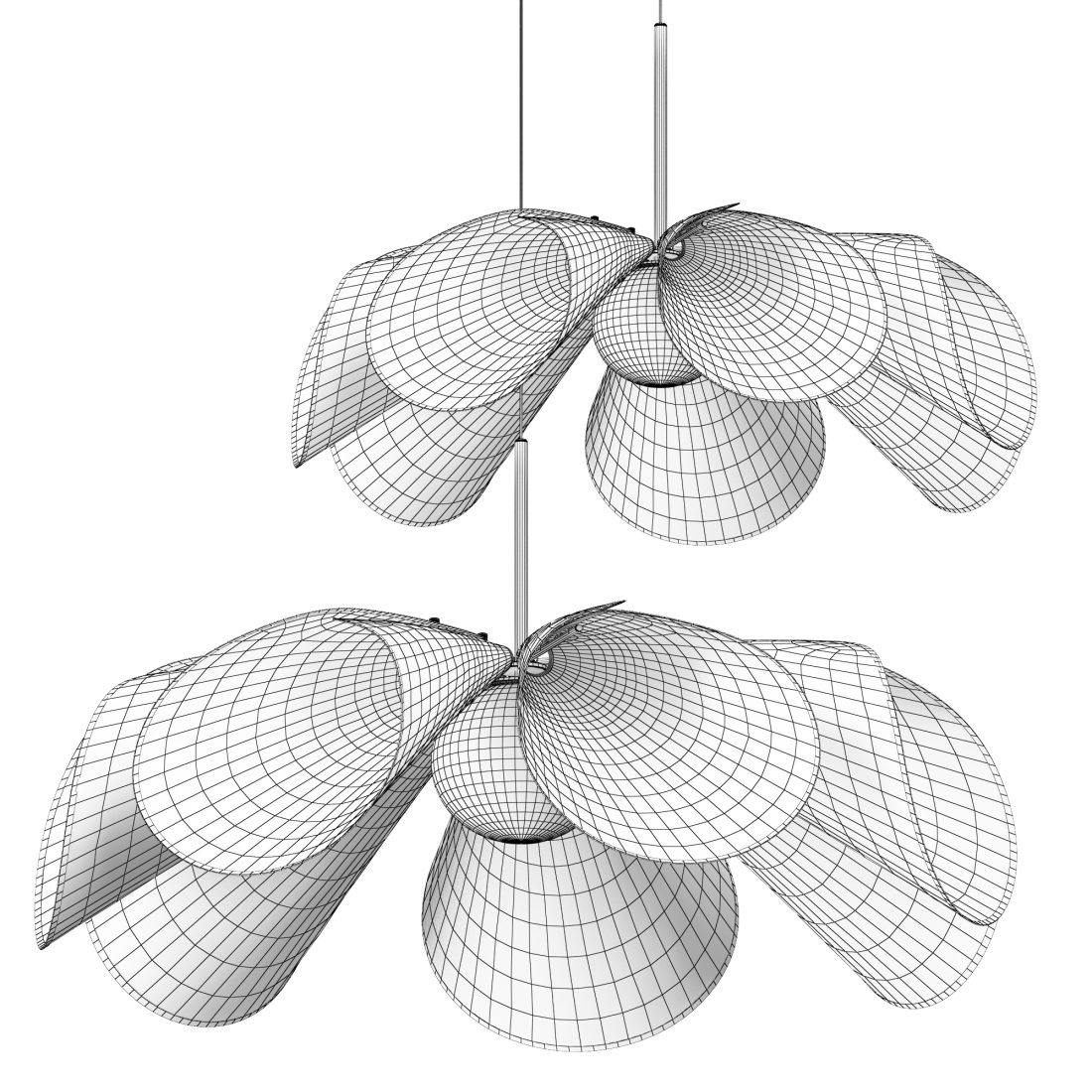 Boho Shape Fiber Pendant Light 3D Model for VRay, Corona | CGMood