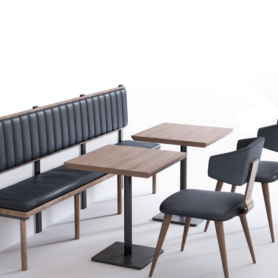 Cafe Seating Area 2 - 3D Model for Corona