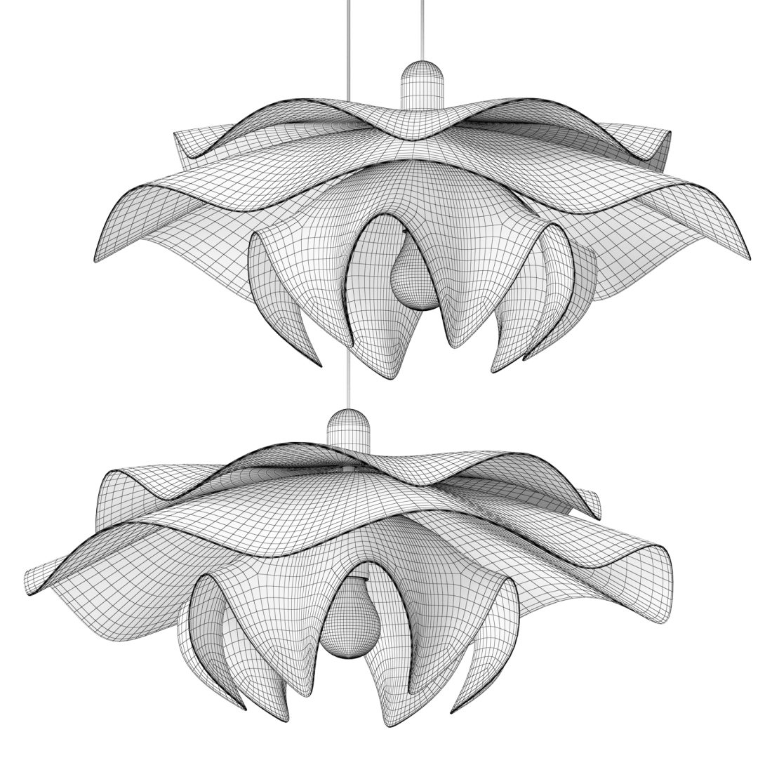 Acrylic Flower Pendant Lamp 3D Model for VRay | CGMood