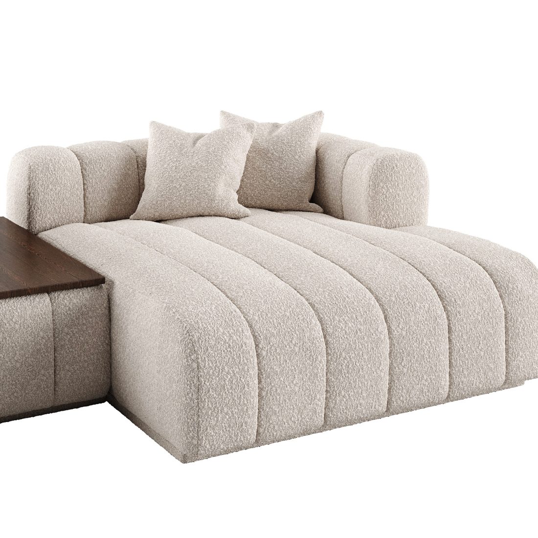 Sofa Marron - 3D Model for VRay, Corona