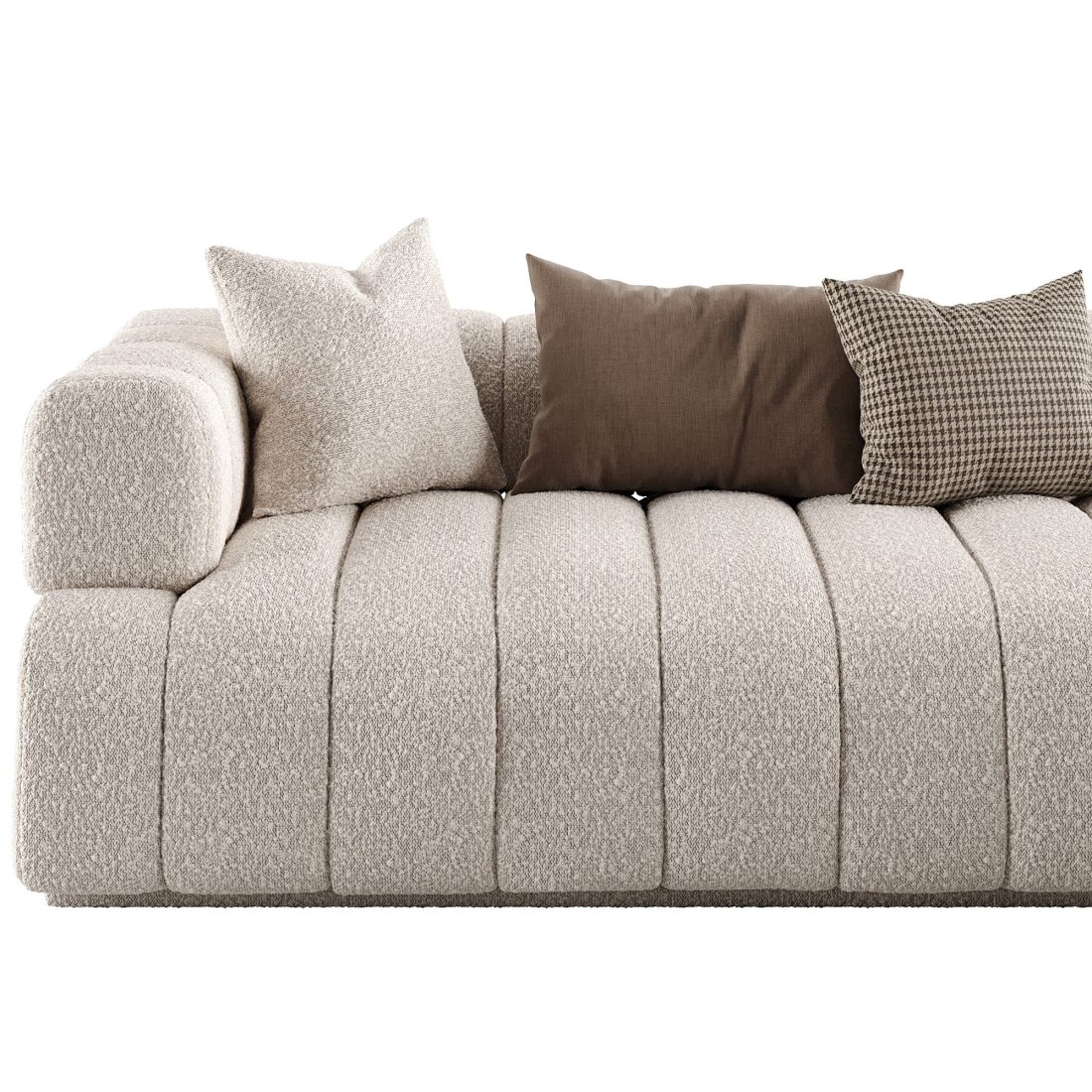 Sofa Marron - 3D Model for VRay, Corona