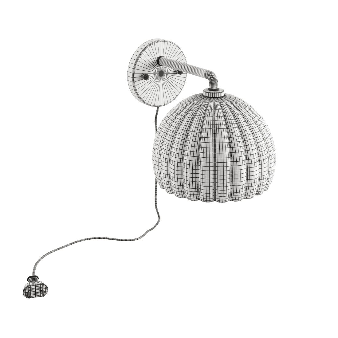 Bea White Ceramic Wall Sconce 3D Model for VRay, Corona | CGMood