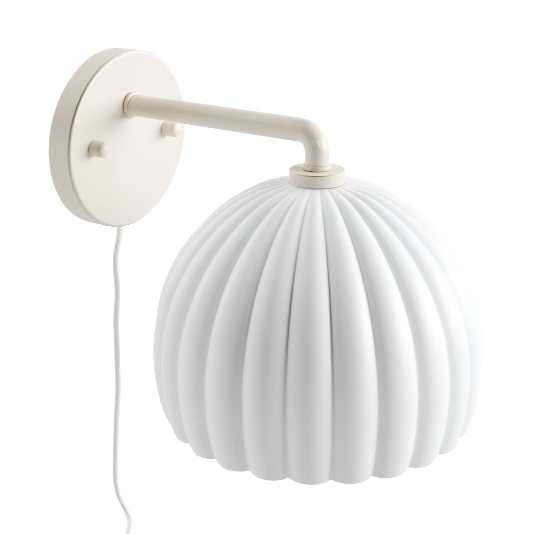 Bea White Ceramic Wall Sconce 3D Model for VRay, Corona | CGMood