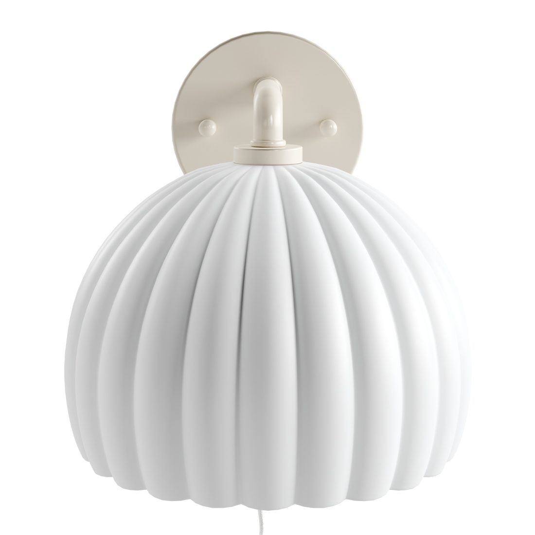 Bea White Ceramic Wall Sconce 3D Model for VRay, Corona | CGMood