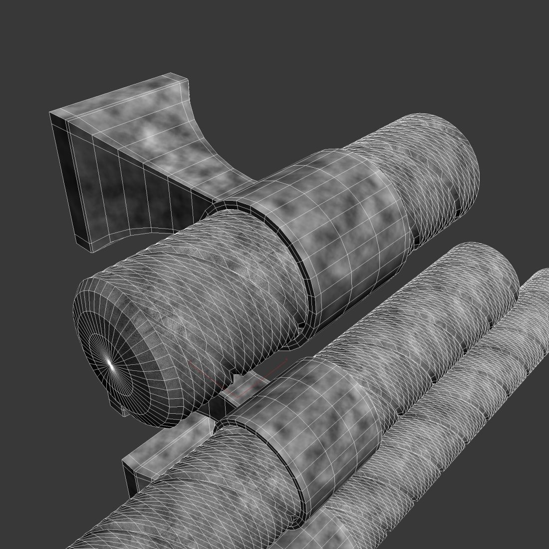 Custom Made Furniture Pull Handle - 3D Model for VRay