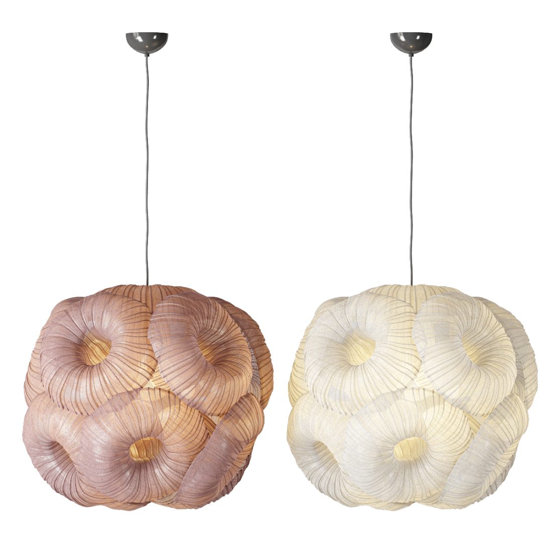 Modern Fabric Pendant Plain Light - 3D Model for VRay