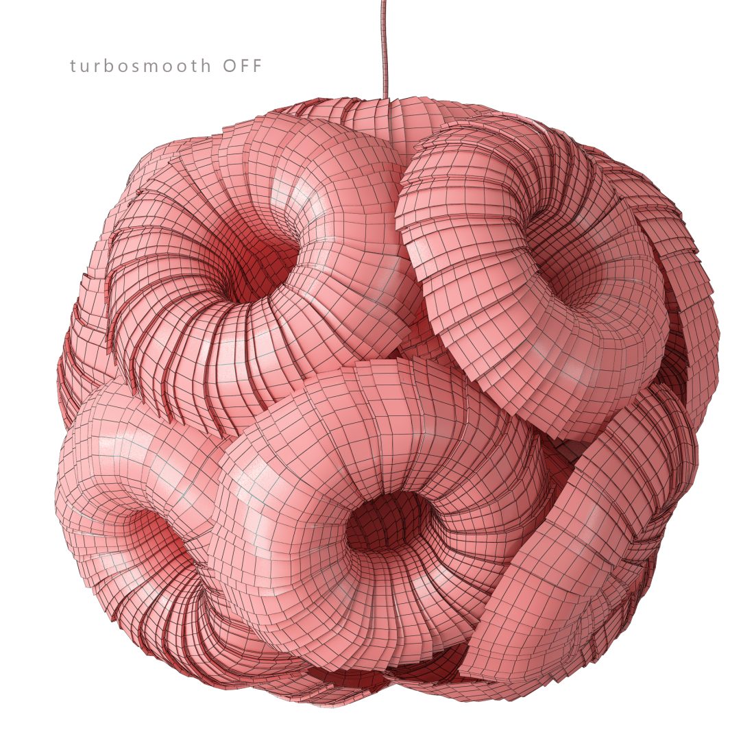 Modern Fabric Pendant Plain Light - 3D Model for VRay