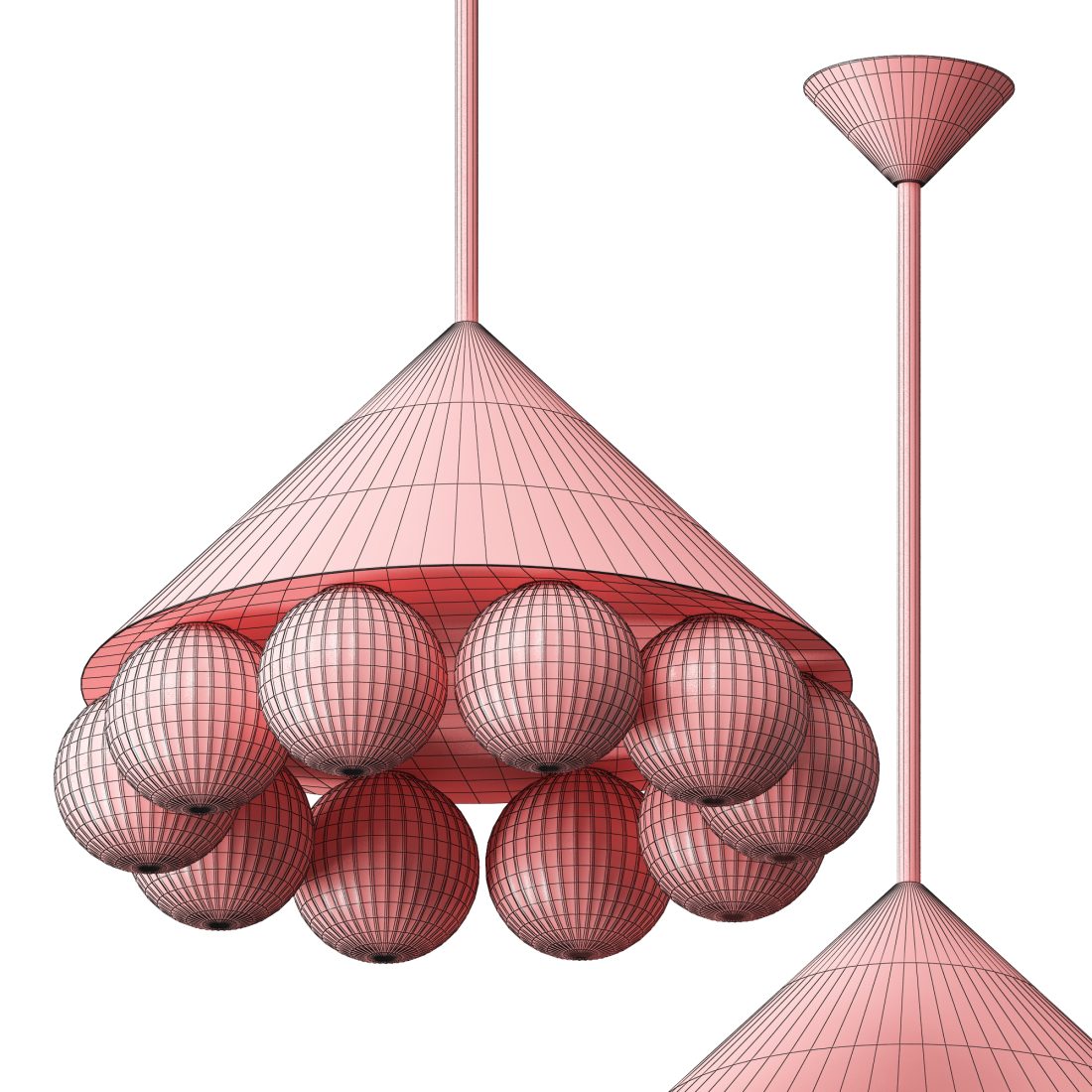 Peak Brass Pendant Lamps 3D Model for VRay | CGMood
