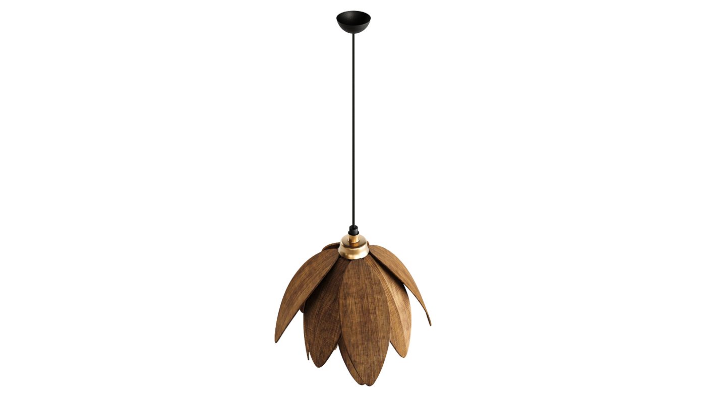 Lotus Pendant Light - 3D Model for VRay, Corona