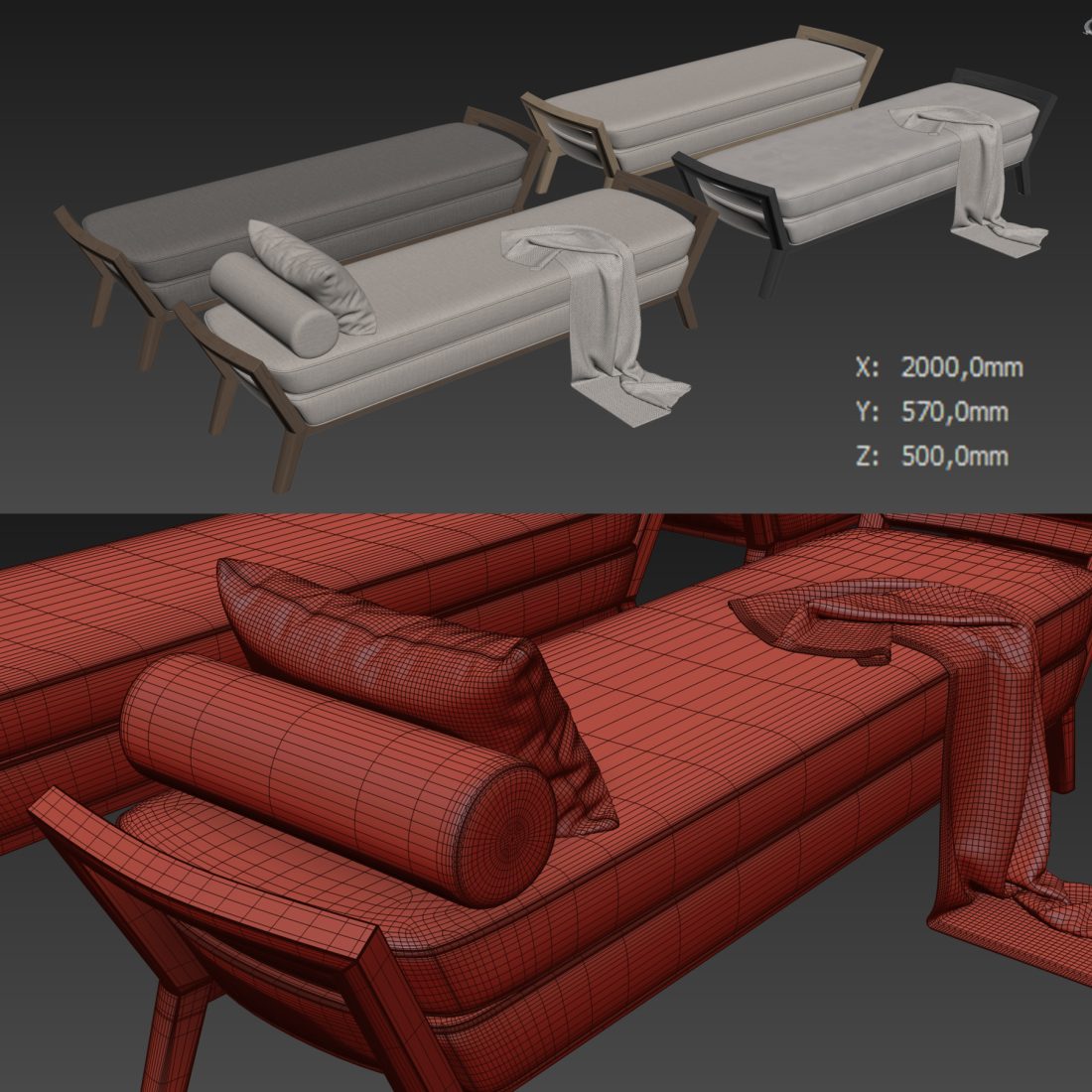 Aaron Bench By Douglas Levine 3D Model for VRay | CGMood