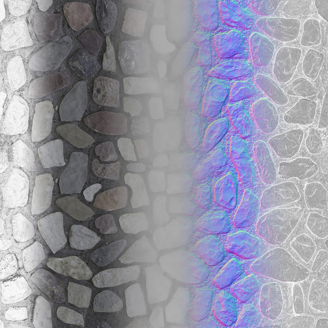 Stone - Cobblestone Vol 01 - Pbr Scanned - 3D Model for