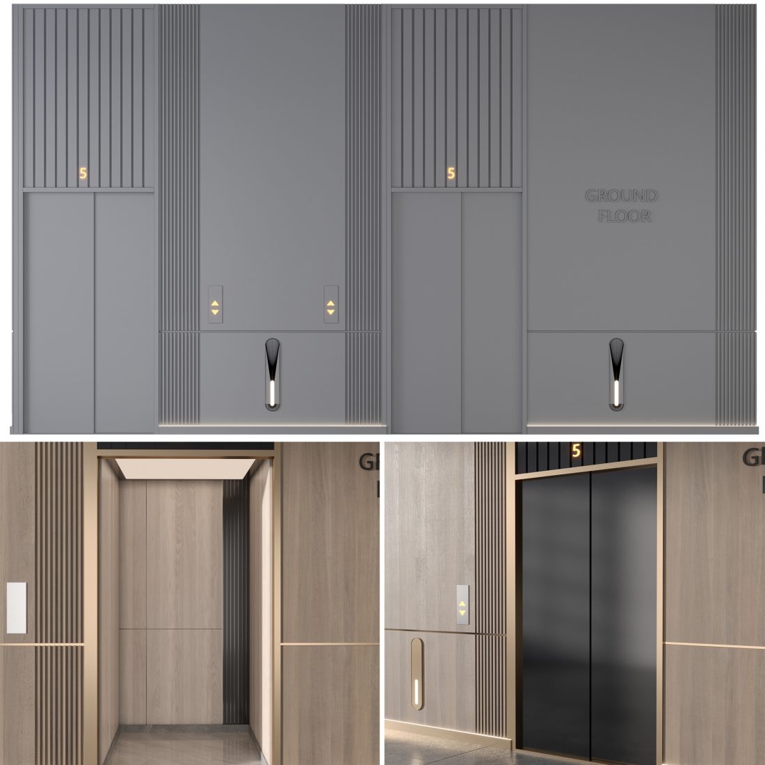 Elevator No15 3D Model for VRay, Corona | CGMood