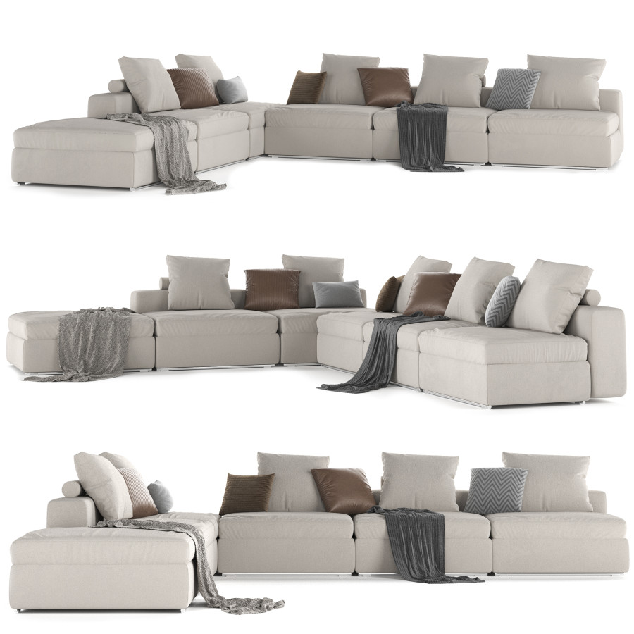 Flexform Groundpiece Sofa 3D Model for VRay | CGMood