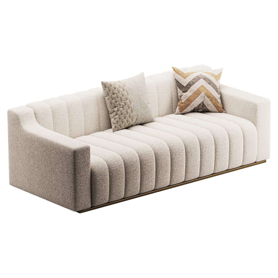 Room Simple Couch Chesterfield Fabric Sofa 3D Model for Corona | CGMood