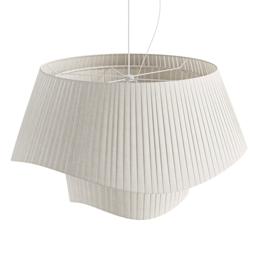 Silk Satin Chandelier - 3D Model for VRay, Corona