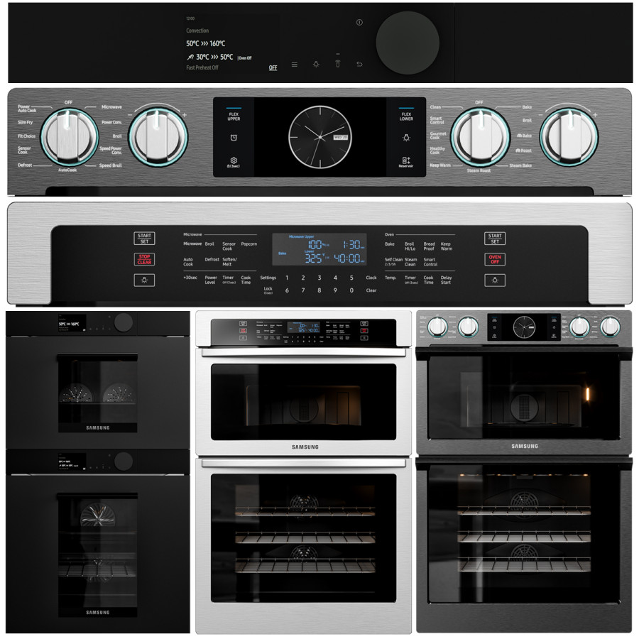 Samsung Double Oven Set 3D Model for VRay, Corona | CGMood