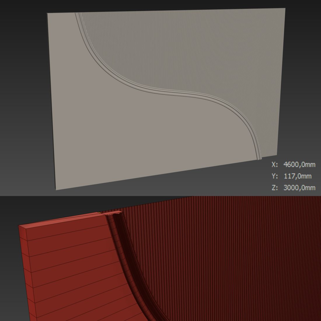Decorative V18 Wall Panels - 3D Model for VRay