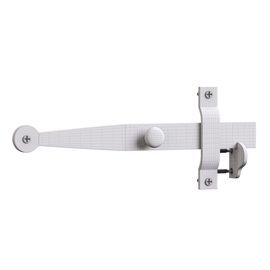 Cast Iron Gate Latch Bar Catch 3D Model for Corona | CGMood