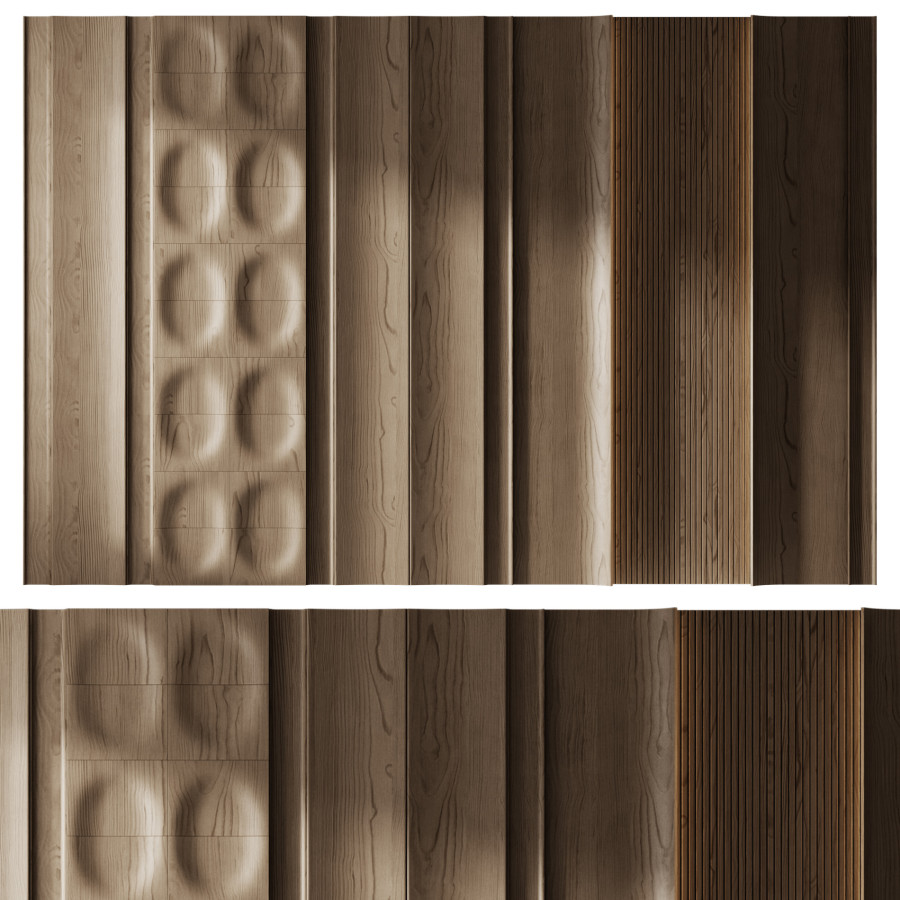 Decorative V22 Wall Panels 3D Model for VRay | CGMood